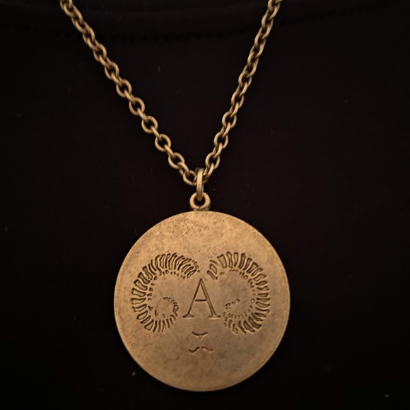 Elizabeth Cole | Jewelry | Elizabeth Cole Vintage Aries Gold Pendant ...